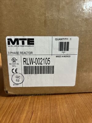 RLW-002105 - MTE, Line Reactor, 3 Phase, 21A, 1.8mH, 480/600V | eBay