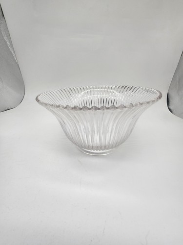 Vintage Clear Antique Zipper Pattern Glass Gas Shade 4" Fitter | eBay