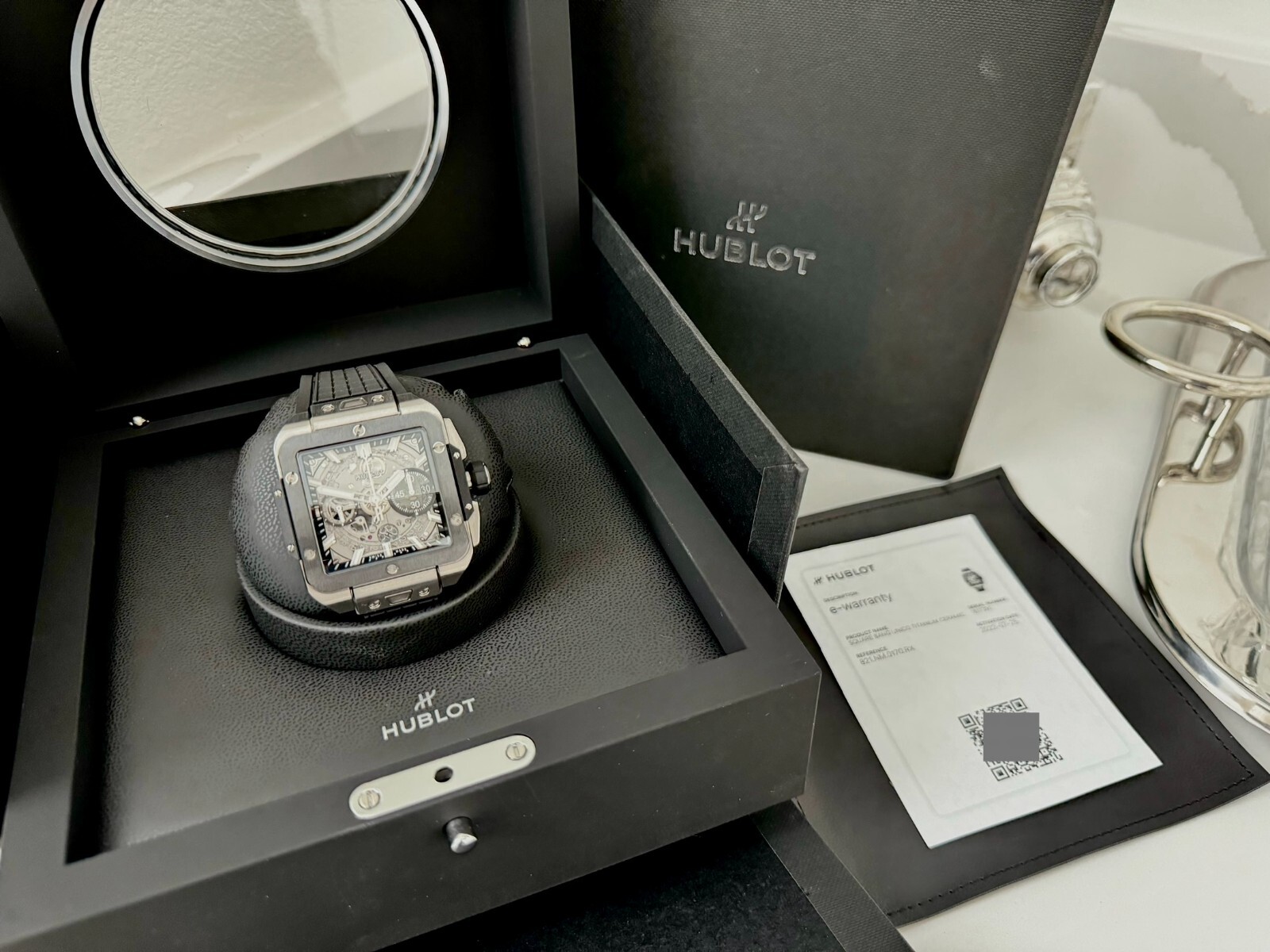 Hublot 42mm Square Bang Titanium & Ceramic - Full Set | eBay