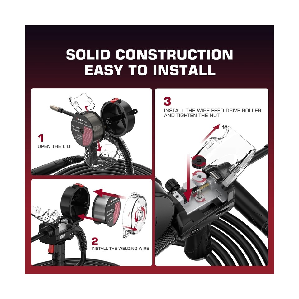 ARCCAPTAIN Spool Gun for Aluminum Welding 150A Euro Connection 10FT for ...