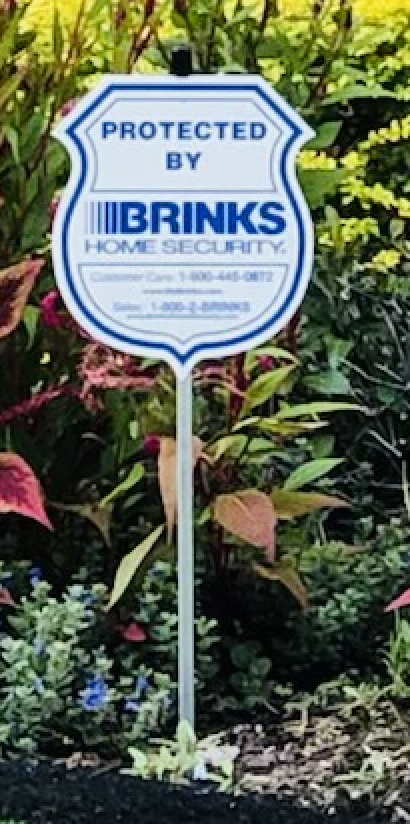 NEW REFLECTIVE BRINKS SECURITY Yard Signs + 4 Window Decals & 1 Stake ...