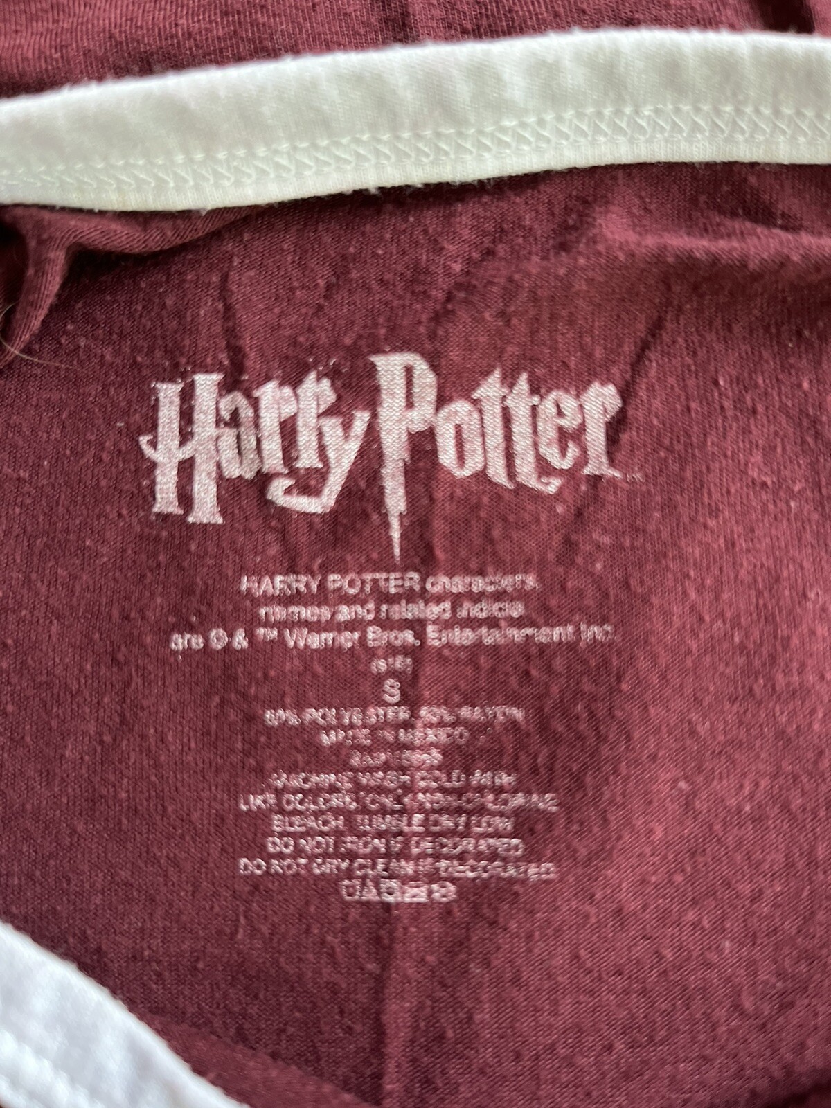 JR Small S Harry Potter Maroon Symbol T-Shirt Snitch … - Gem
