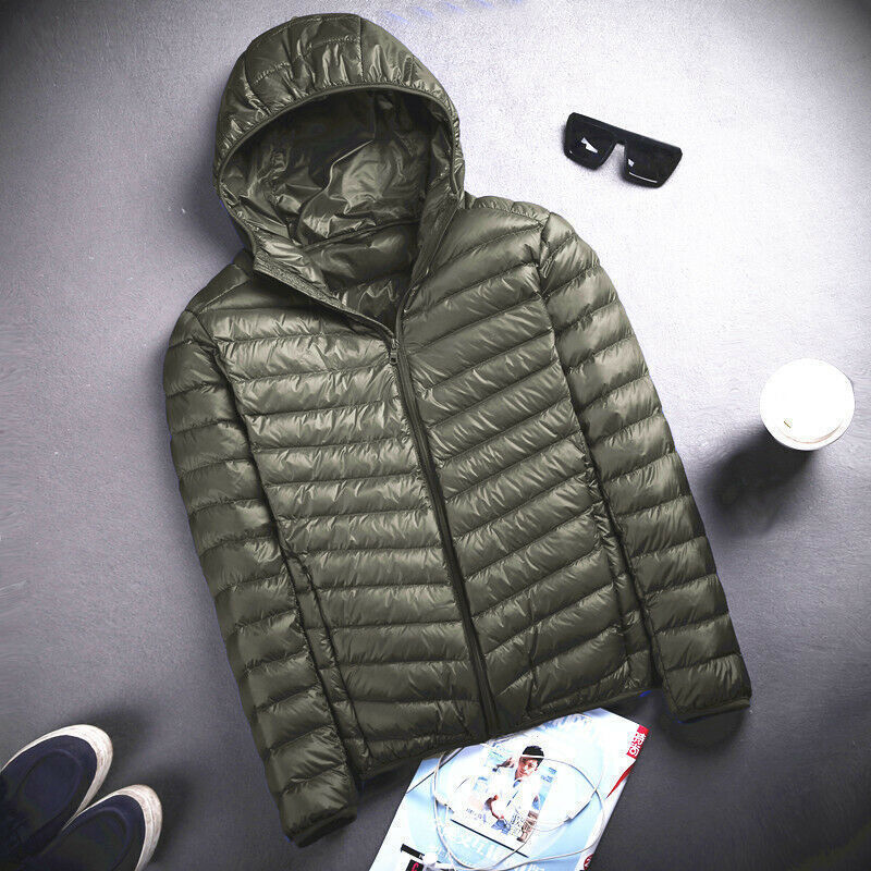 Packable Warm Coat Winter 90% Down Jacket men Lightweight Water ...