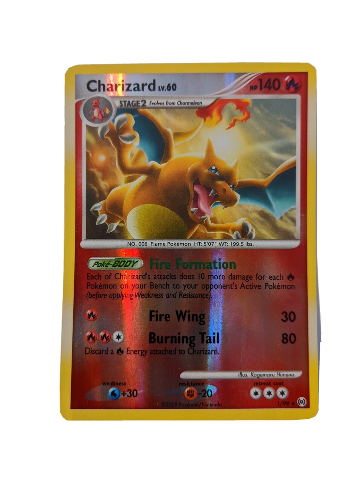 Charizard LV.60 1/99 Platinum Arceus Holo Rare 2009 Pokemon Card | eBay