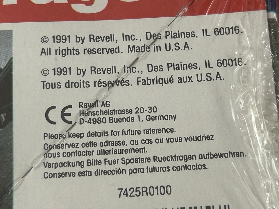 1/25 REVELL GARY ORMSBY Castrol Top Fuel 1991 Champion Model Kit NHRA ...