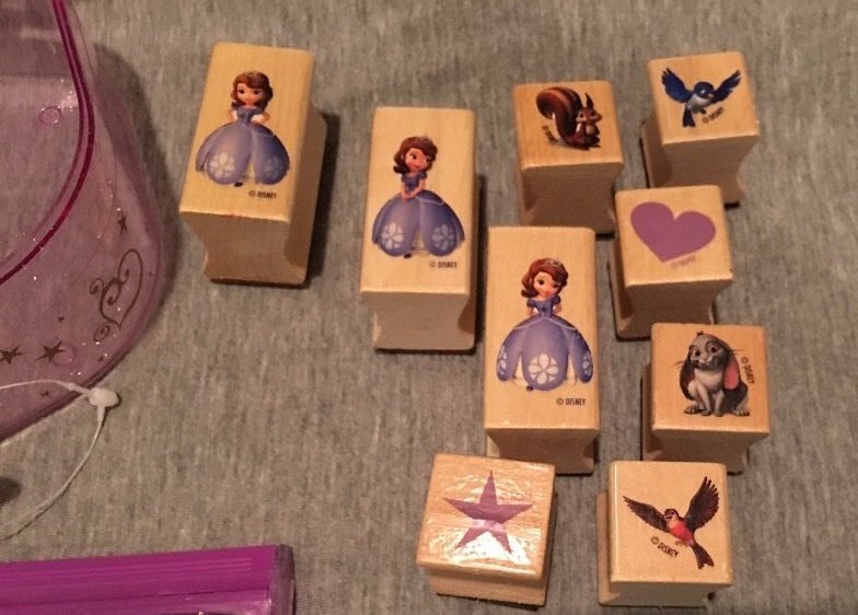 Disney Princess Aurora My First Stamp set in Nice Plastic Case Inkpad ...