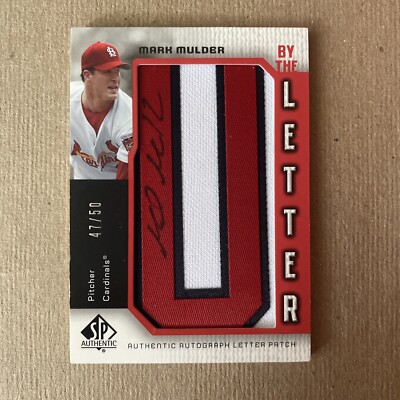 2006 SP Authentic Mark Mulder St Louis Cardinals Patch Autograph Card ...