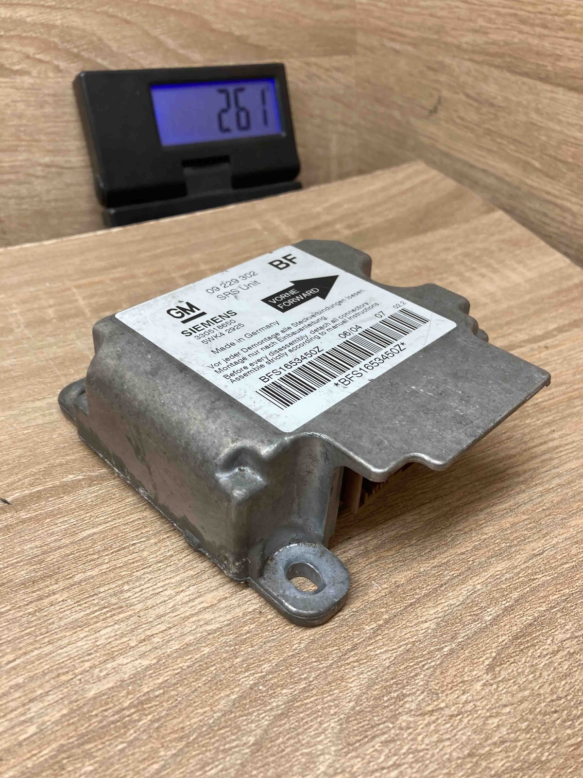 09229302 5WK42925 BF Opel Vauxhall SRS Airbag Crash Sensor Siemens | eBay