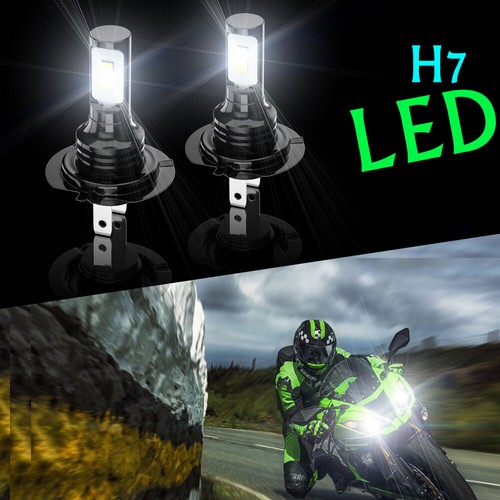 For Kawasaki Ninja 250R 2008-2012 Motorcycle LED Headlight H7 6000K ...
