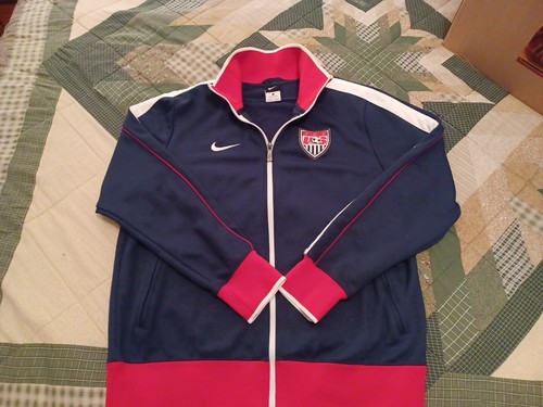 Women's Nike USWNT Blue Red Team USA Soccer Olympic Track Jacket Large ...