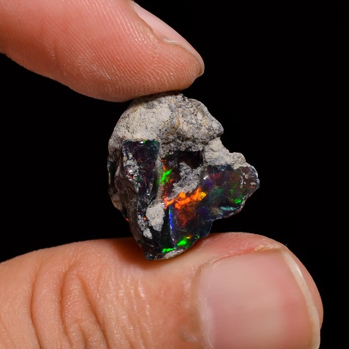Noir Fire opal Naturel,Naturel opal raw, ethiopian opal loose gemstone ...