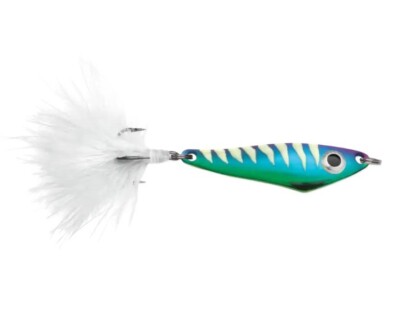 VMC Hatchet Spoon 3/16 oz - Glow Metallic Rainbow - Ice Fishing Lure ...