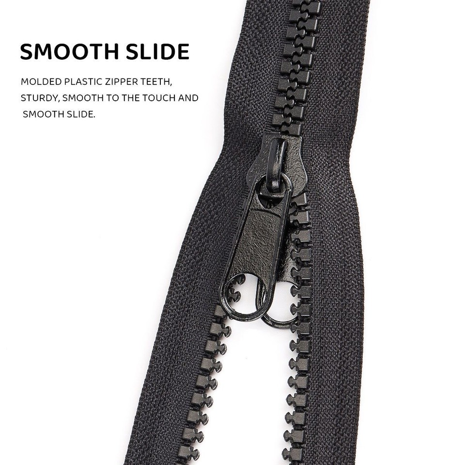 Heavy Duty Separating Double Pull Metal Slider Marine Grade Zipper 100/200cm USA | eBay