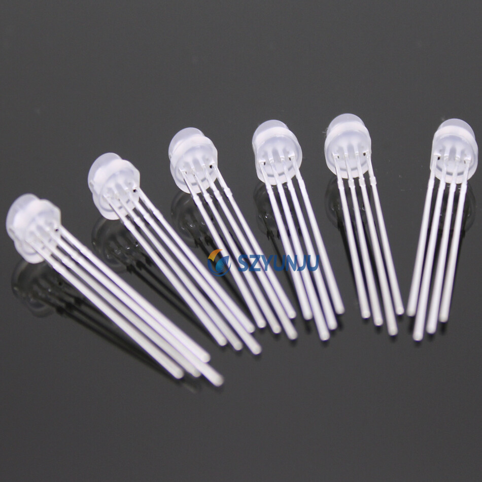 DC 5V straw hat Diffused full-color RGB LEDs WS2811 led chips RGB F5 ...