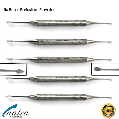 5x Dental Set BUSER Periosteal Elevator Implant Surgical Instruments ...
