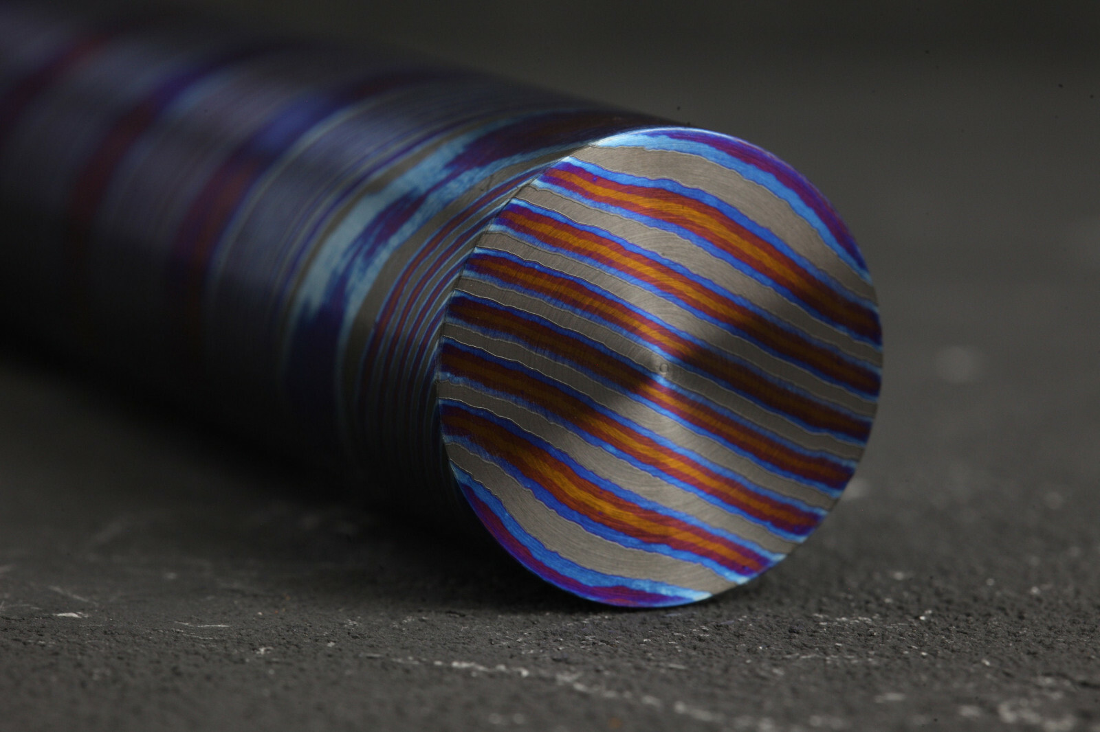 ZrTi rod / Black timascus / 1.18" (30mm) dia x 8" (203mm) length ...