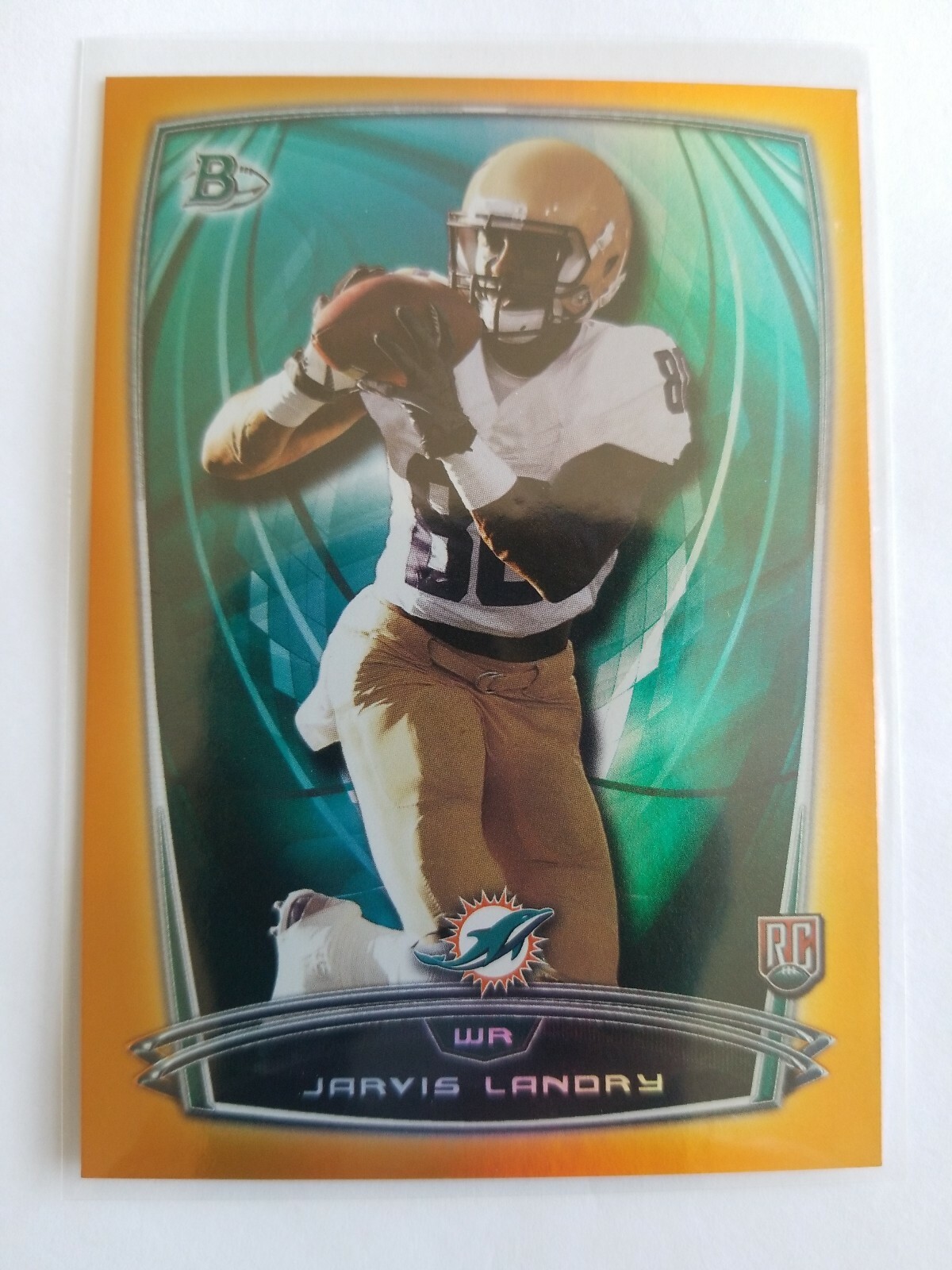2014 TOPPS BOWMAN ORANGE JARVIS LANDRY RC!! 14/299!! 1/1?? JERSEY ...