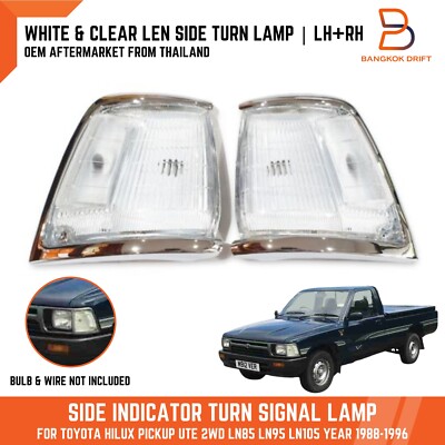 CHROME WHITE TURN SIGNAL LIGHT BLINKER LAMP FOR TOYOTA HILUX 2WD LN85 ...