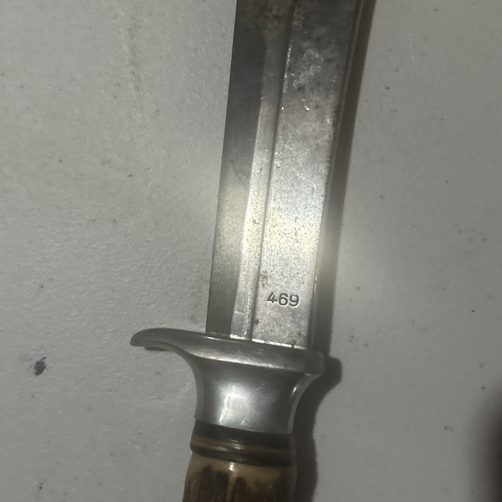 Vintage German Edge Mark Solingen # 469 Stag Bowie Fixed Blade Knife | eBay