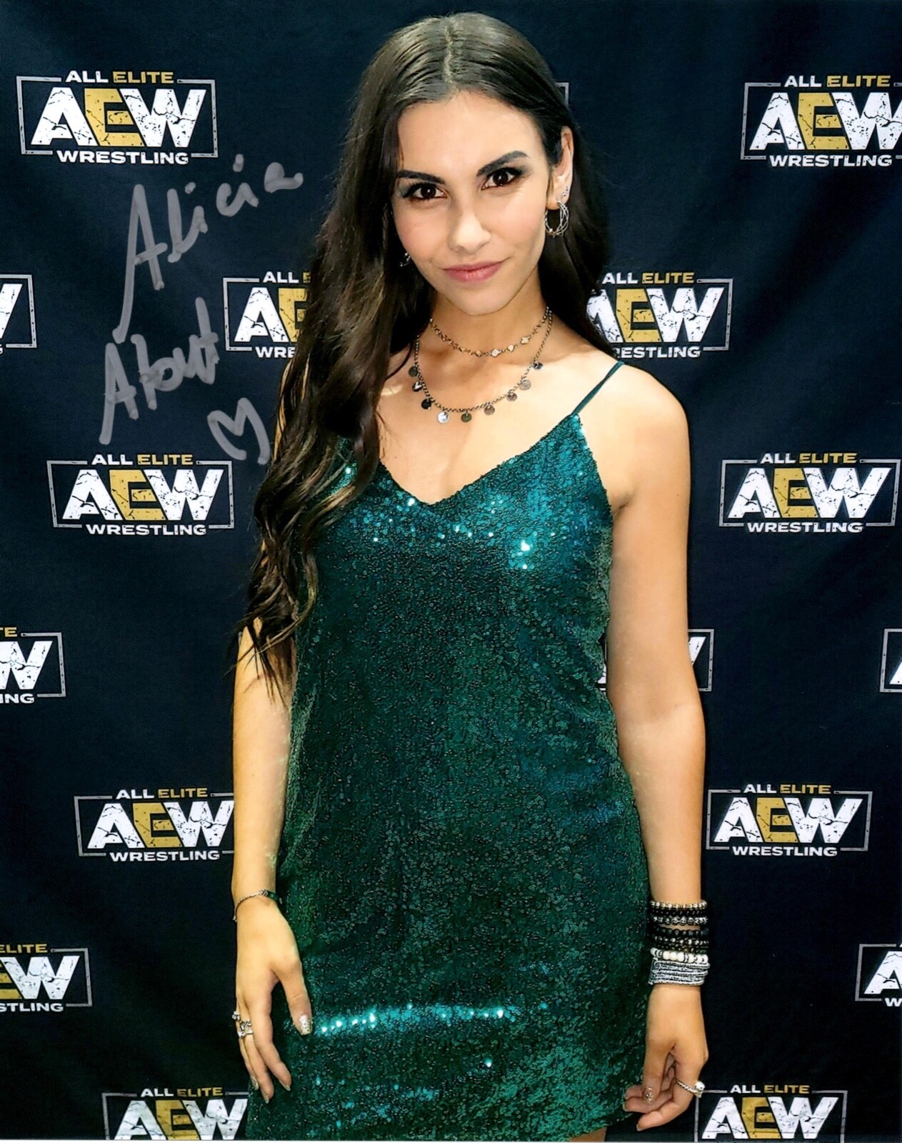 Alicia Atout Signed 8x10 Photo Interview Queen Model All In AEW ...
