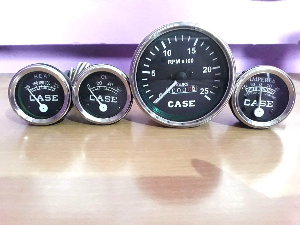 Case Tractor Gauge Set Temp Tachometer Oil Pressure Ammeter fits in 430 ...