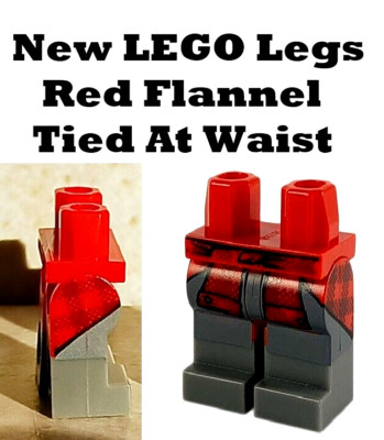 New LEGO Flannel Shirt RED Checker LEGS Tied Around Waist Dark Gray ...