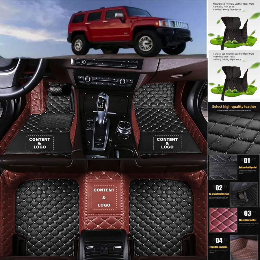 For Hummer H2 H3 Car Floor Mats Luxury Waterproof Carpets Liners Pads ...