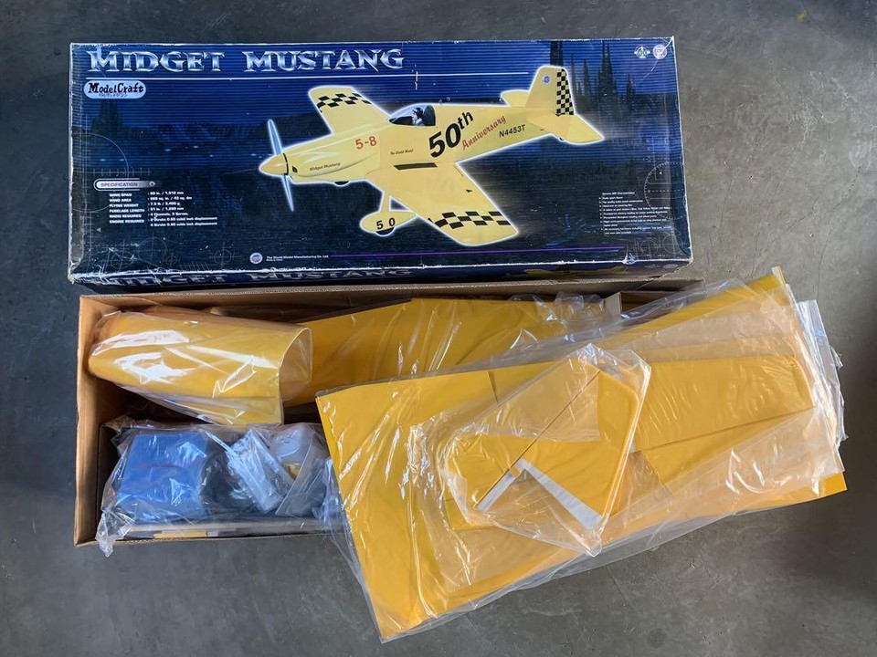 Model Craft Radio Control Airplane Model Kit MIDGET MUSTANG W/BOX F/S ...