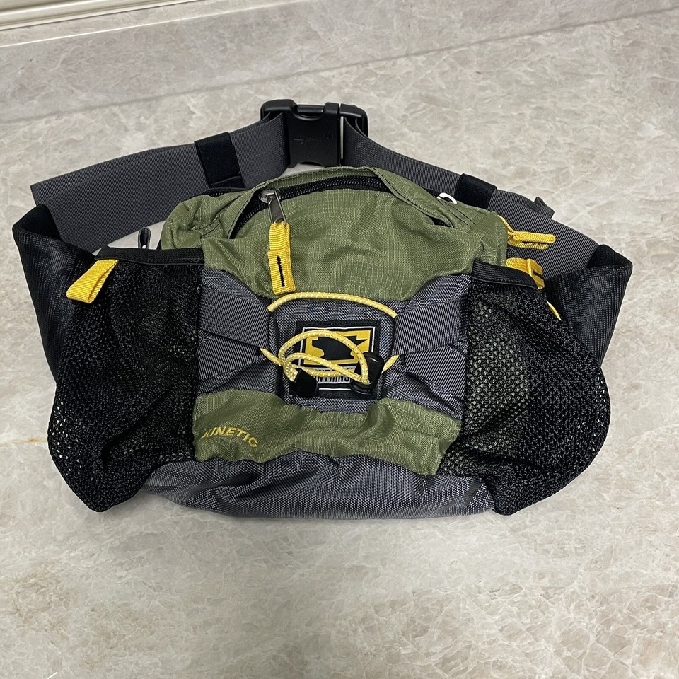 Mountainsmith Kinetic TLS Waistpack Nylon Green Bottle Pockets Hip Belt ...