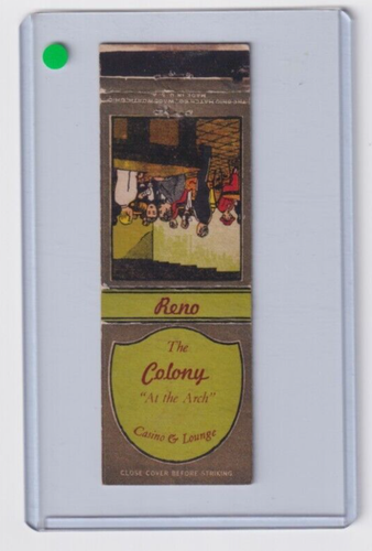 The COLONY CLUB - 1946 gaming matchcover - Reno, Nevada | eBay