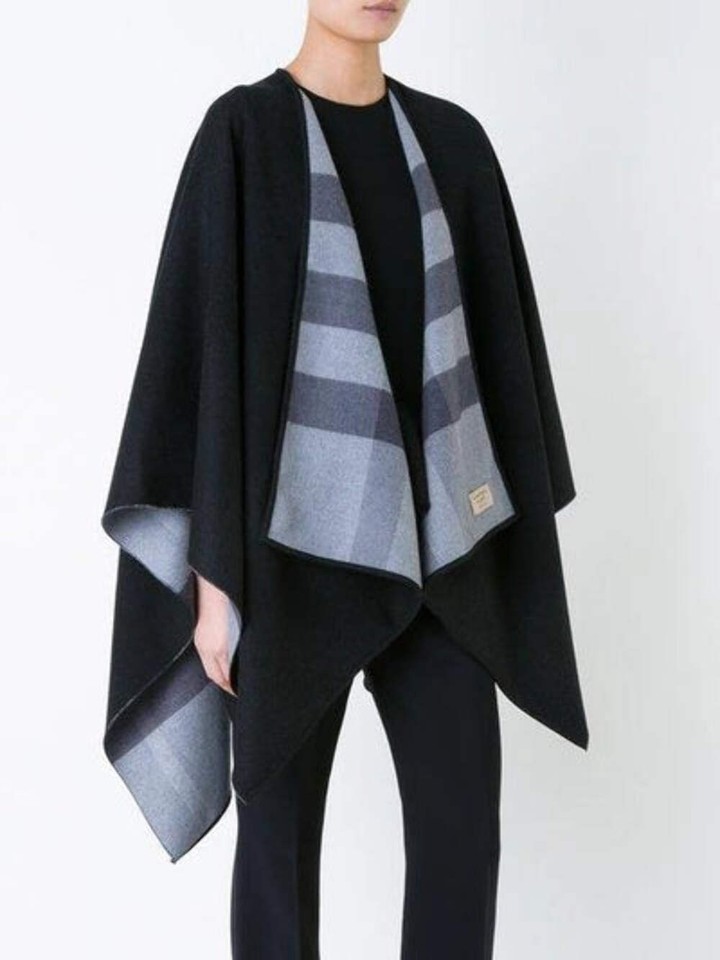Burberry Reversible Wool Poncho Cape | eBay