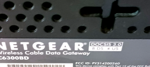 NETGEAR Cable modem AC 1900 WIFI Router C6300BD DOCSIS 3.0 Any Cable ...