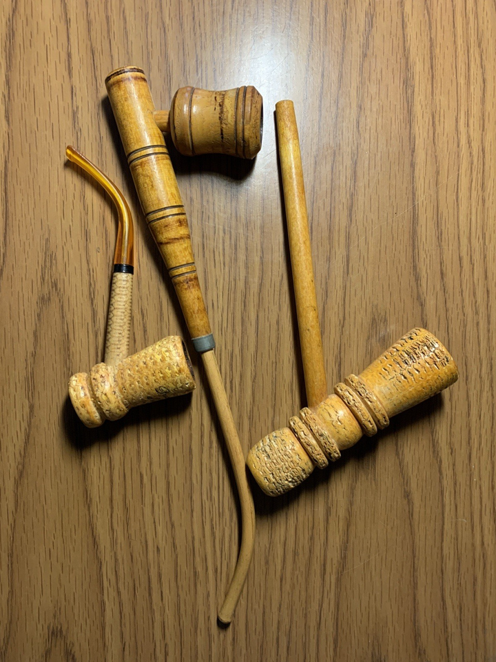 OLD Corn Cob Pipes 12 in. long stem, 8 in. stem Tall comb, Grand Canyon ...