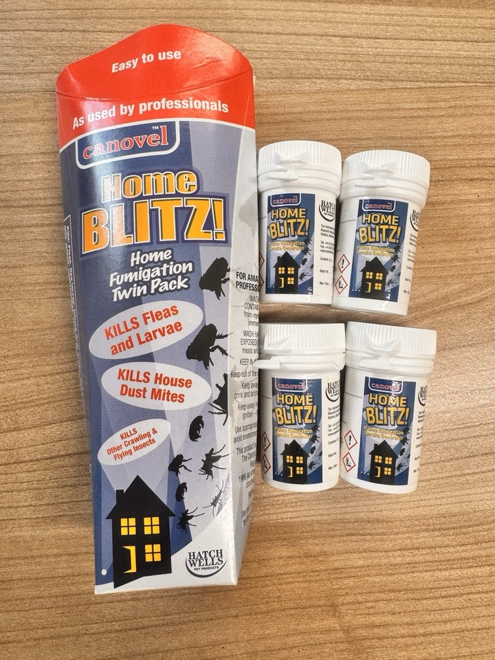 4 x Flea Bomb Cat Dog Animal Treatment Home Domestic Commercial Vet ...
