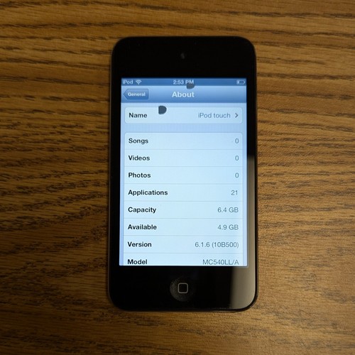 Apple iPod Touch 4th Generation - 8GB A1367 Black *AS IS* For Parts No ...