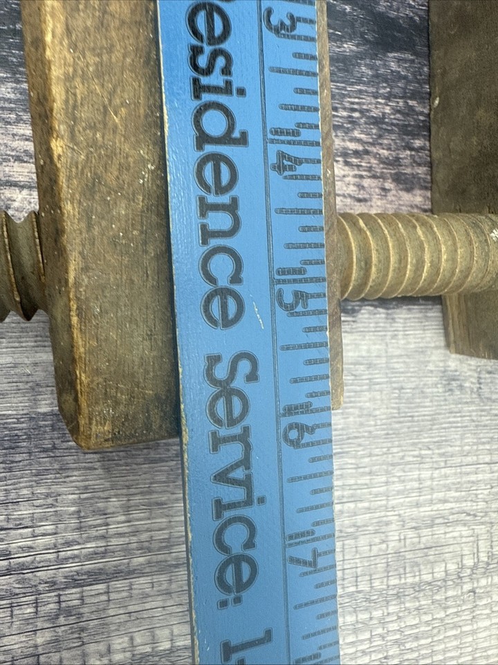 Antique Wooden Clamp Carpenters Hand Screw Tool Woodworking Vise Large ...