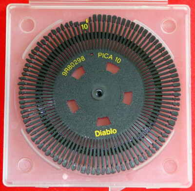 DIABLO Typewriter Daisy Wheel Part No 9R80298 PICA 10 New in Original ...