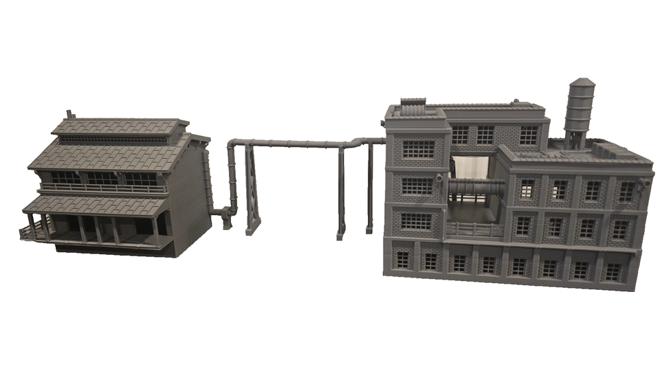 HO Scale Industrial Factory 1:87 Building | eBay