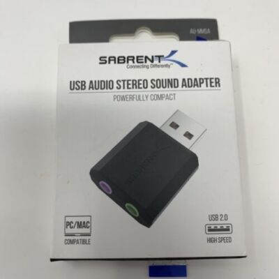 Sabrent AU-MMSA USB External Stereo 3D Sound Adapter - Black | eBay