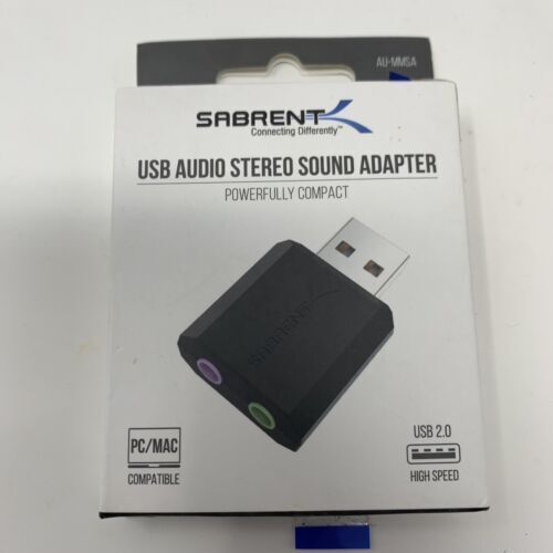 Sabrent AU-MMSA USB External Stereo 3D Sound Adapter - Black | eBay