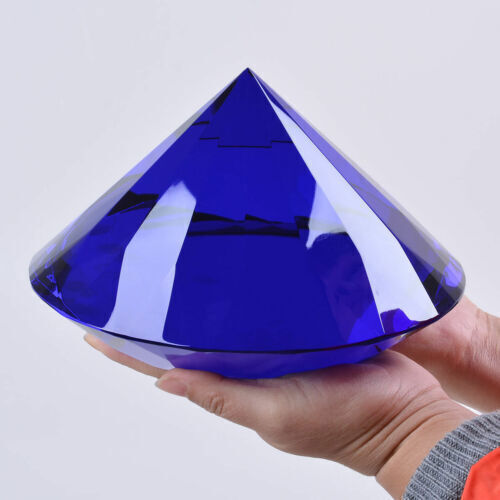 200mm Huge Blue Crystal Diamond Paperweight Wedding Centerpieces Gifts ...