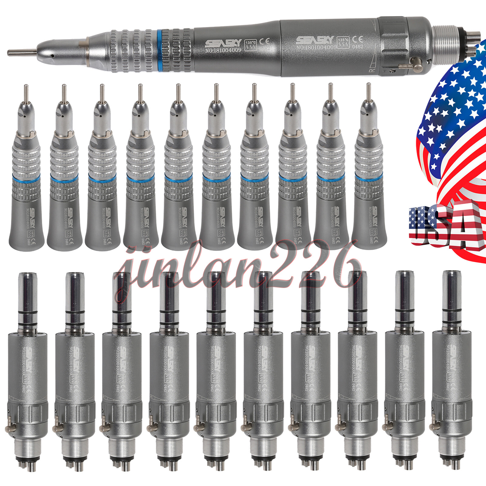 NSK Style Dental Straight Nose cone Prophy /Air Motor Low Speed ...