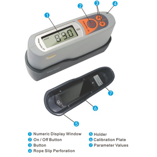 Digital Glossmeter Small Aperture Gloss Meter For Metal Stone Materials ...