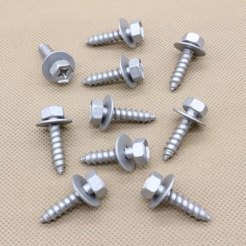 10Pcs Bumper Fender 25mm Long Hex Self Tapping Screw Clip For Toyota ...