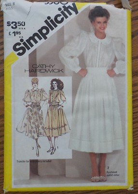 Vintage Simplicity Pattern # 5360, Cathy Hardwick Skirt Blouse SZ 8 ...