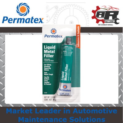 Permatex® - Liquid Metal Filler - Can be drilled, sanded & painted ...