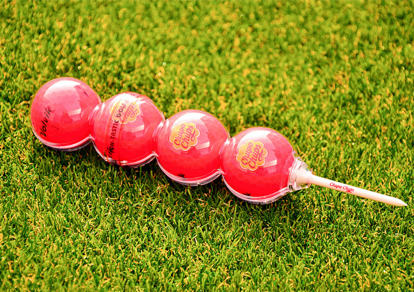 24 New Volvik 2 Piece Golf Four Balls Tee x Chupa Chups Tanghuru ...