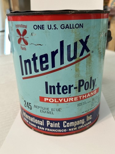 RARE Vintage Interlux 245 Neptune Blue Enamel Polyurethane - 1 U.S ...