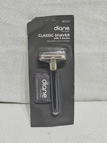 Diane D235 Mens Classic Safety Razor Includes 5 Stainless Steel Blades ...