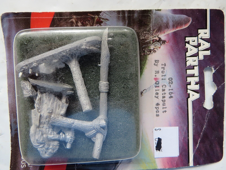 Ral Partha Dark & Dangerous Troll Catapult Pack Olley sculpt nib 02-164 ...